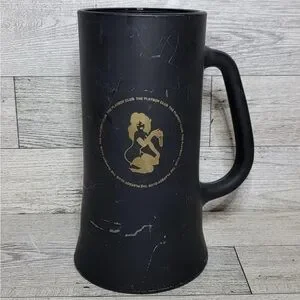 PLAYBOY | Dining | Vintage The Playboy Club Matte Black Frosted Glass ...